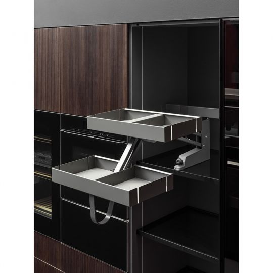 Etagère escamotable Karlo 2 niveaux, largeur caisson 900mm