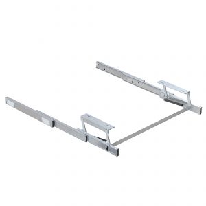 Coulisses pour table à rallonge et relevable Oplà Top, Inox brossé